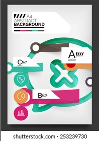 Flyer Brochure Design Template Stickers Infographics Stock Illustration ...