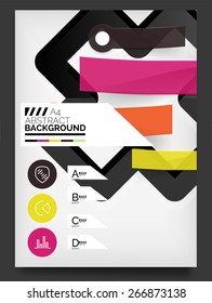 Flyer Brochure Design Template Stickers Infographics Stock Illustration ...