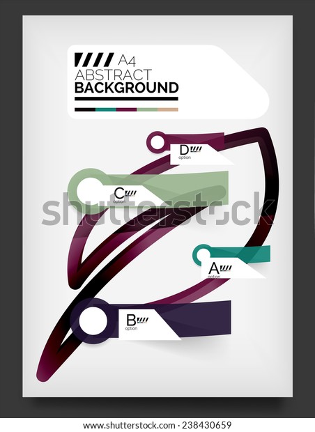 Flyer Brochure Design Template Stickers Infographics Stock Vector ...