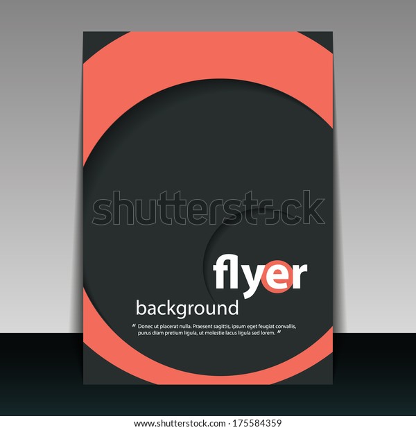 Flyer Cover Design Red Black Circles Stock Vector (Royalty Free ...