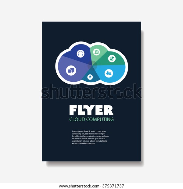 Flyer Cover Design Template Cloud Computing Stock Vector (Royalty Free ...