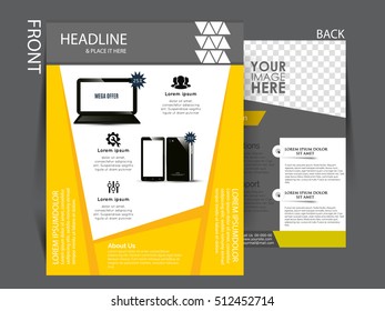 Vector Yellow Cover Page Design Stock Vector (Royalty Free) 1399808900 ...