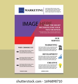 Flyer Design Bleed Size Corporate Use Stock Vector (Royalty Free ...