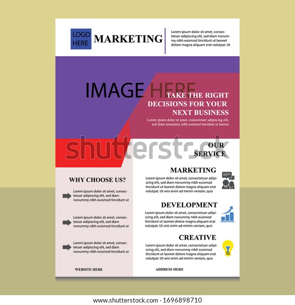 Flyer Design Bleed Size Corporate Use Stock Vector (Royalty Free ...