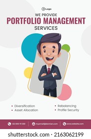 Flyer Design Portfolio Management Services Template Stock Vector ...
