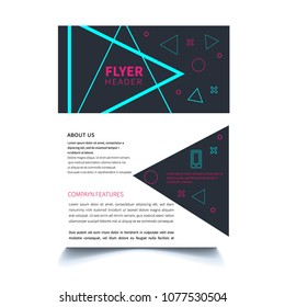 Flyer Design Template Letter Size Stock Vector (Royalty Free) 1077530504