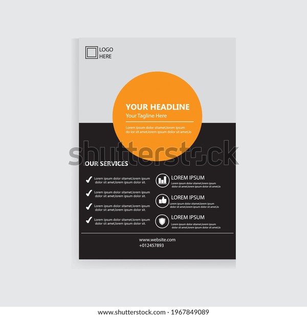 Flyer Design Template Vector Illustrator Corporate Stock Vector