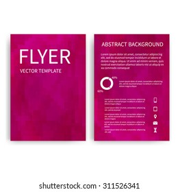 Flyer Design Templates Set Pink A4 Stock Vector (Royalty Free) 311526323