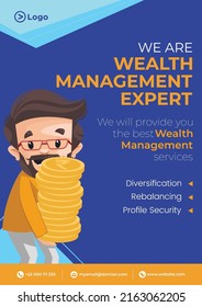 Flyer Design Wealth Management Expert Template Stock Vector (Royalty ...