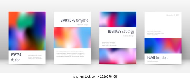 Flyer Layout Minimalistic Symmetrical Template Brochure: เวกเตอร์สต็อก ...