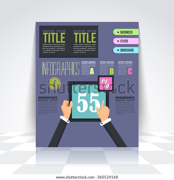 Flyer Numbered Banner Infographics Design Vector Stock Vector (Royalty ...