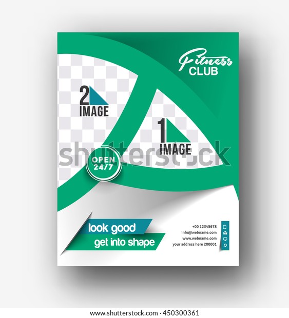 Flyer Poster Magazine Design Layout Template: vector de stock (libre de ...