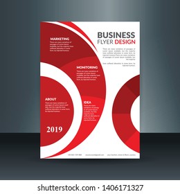 Flyer Red Brochure Design Template Vector Stock Vector (Royalty Free ...