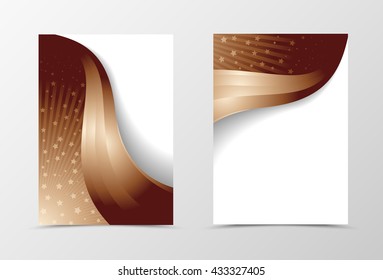 Flyer Template Design Brown Color Abstract Stock Vector (Royalty Free ...