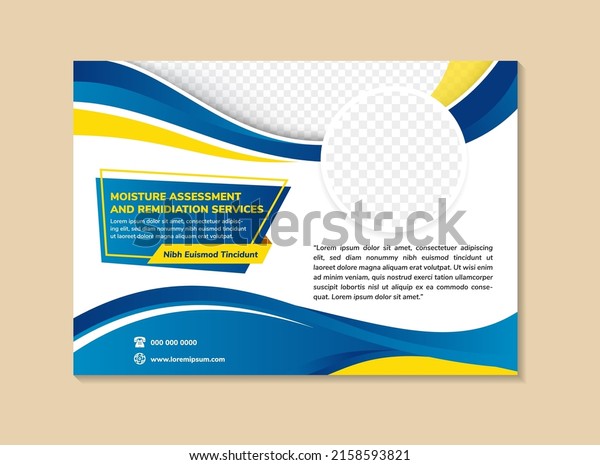 Flyer Template Design Headline Moisture Assessment Stock Vector ...