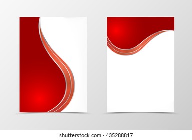 Flyer Template Design Red Color Abstract Stock Vector (Royalty Free ...
