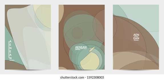 Flyer Template Pastel Colored Transparent Overlapping Stock Vector ...