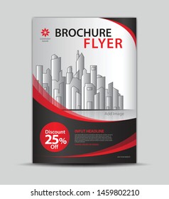 Vektor Stok Flyer Template Promotion Leaflet Design Brochure (Tanpa ...