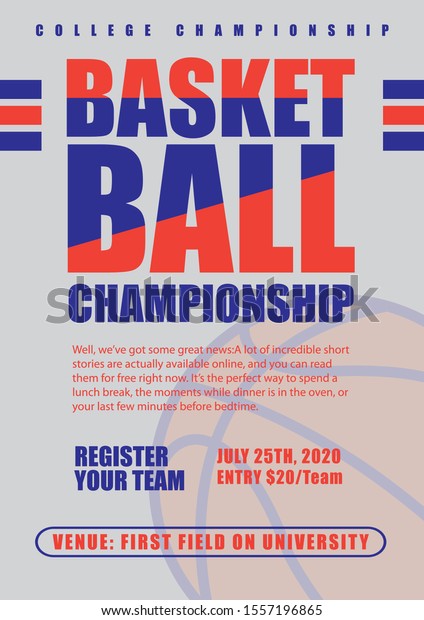 Flyer Template Your Basketball Event Stock Vector (Royalty Free ...