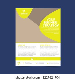 Flyer Yellow Brochure Design Template Vector Stock Vector (Royalty Free ...