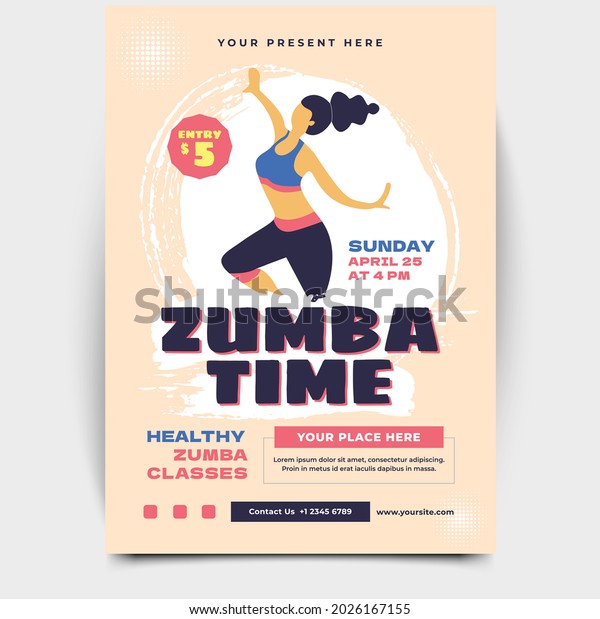 Flyer Zumba Fitness Program Stock Vector (Royalty Free) 2026167155 ...