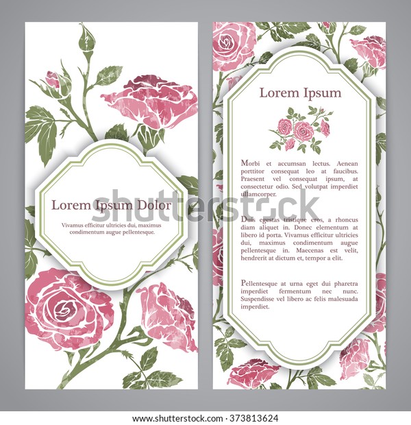 Flyers Floral Pattern Rose Graphic Flowers Stock Vector (Royalty Free ...