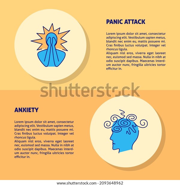 Flyers Panic Attack Anxiety Disorder Symbols Stock Vector (Royalty Free ...