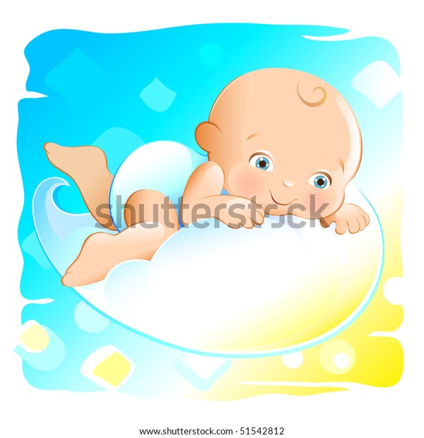 Vetor stock de Flying Baby (livre de direitos) 51542812