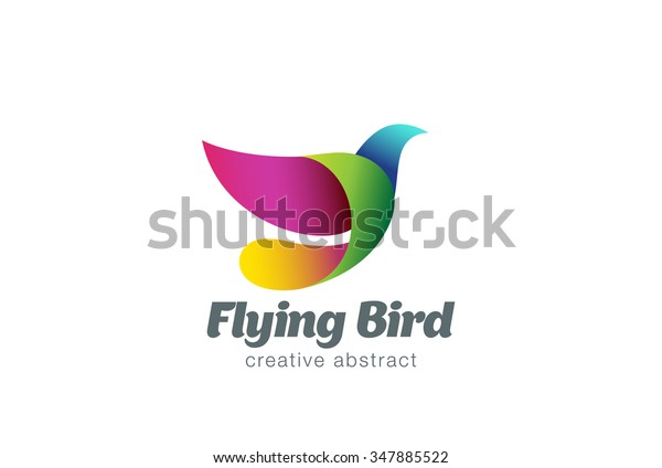Flying Bird Abstract Logo Design Vector Stock Vector (Royalty Free ...