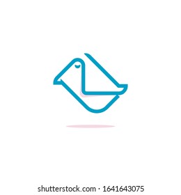 Flying Bird Envelope Mail Logo Stock Vector (Royalty Free) 1641643075 ...