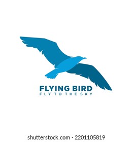 Flying Bird Logo Logo Flying Blue Stock Vector (Royalty Free ...