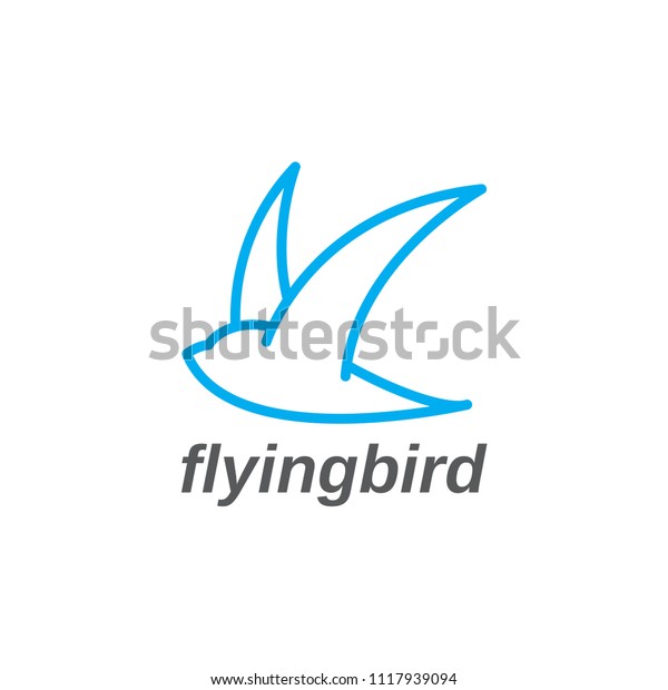 Flying Bird Logo Vector Design Template Stock Vector (Royalty Free ...