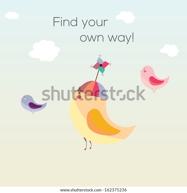 Flying Bird Motivation Quote Stock Vector (Royalty Free) 162375236 ...