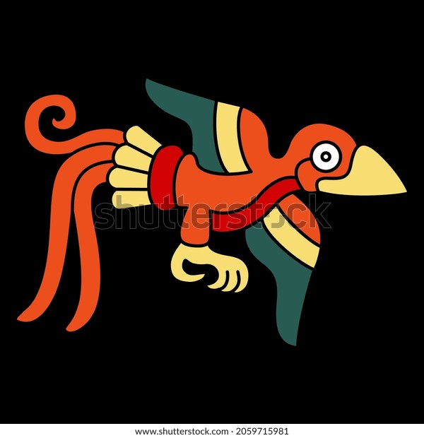 Flying Bird Native American Ethnic Animal Stock Vector (Royalty Free ...