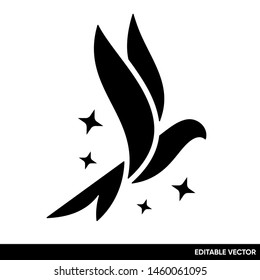 Flying Bird Star Icon Stock Vector (Royalty Free) 1460061095 | Shutterstock