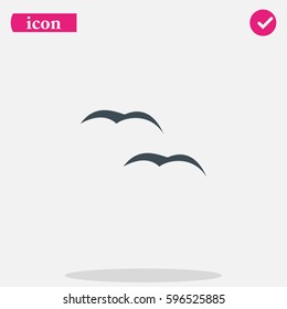Flying Birds Icon Stock Vector (Royalty Free) 466848437 | Shutterstock