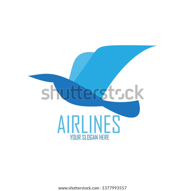 Flying Blue Bird Airlines Logo Stock Vector (Royalty Free) 1377993557 ...