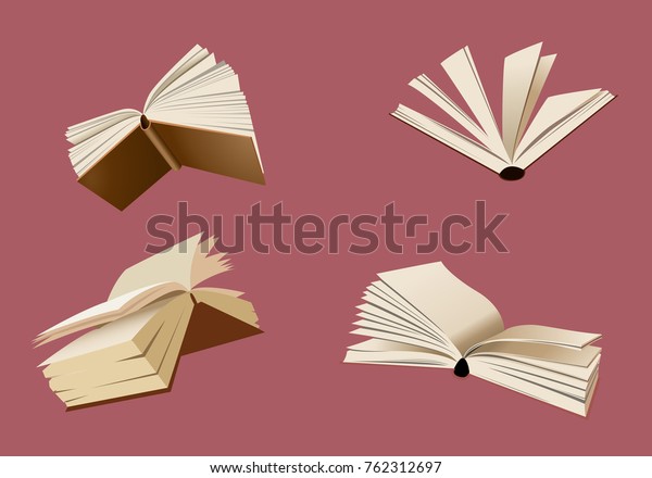 Flying Books Vector Illustration Stock Vector (Royalty Free) 762312697 ...