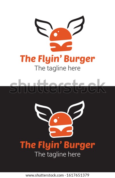 Flying Burger Logo Perfect Use Your : image vectorielle de stock (libre ...
