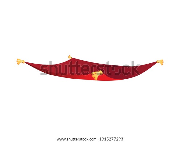Flying Carpet Vector Illustration White Background Stock Vector ...