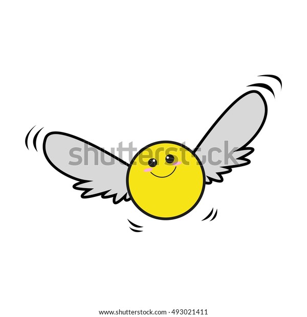 Flying Cartoon Character Stock Vector (Royalty Free) 493021411 ...