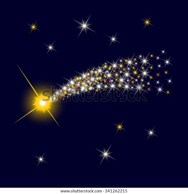 Flying Comet Isolated Vector Illustration Stock Vector (Royalty Free ...