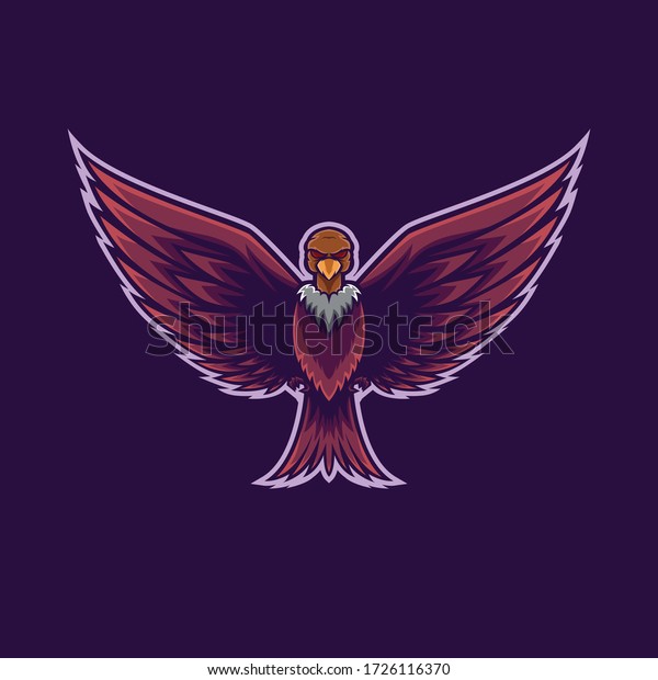 Flying Condor Bird Mascot Logo Bird Stock Vector (Royalty Free ...