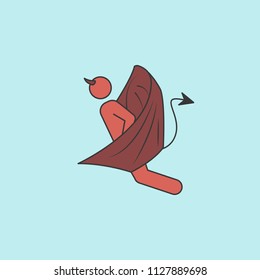 Flying Demon Icon Element Angel Demon Stock Vector (Royalty Free ...