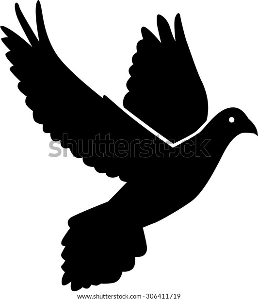 Flying Dove Icon Stock Vector (Royalty Free) 306411719 | Shutterstock