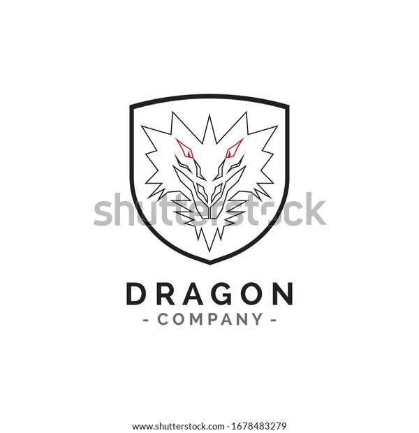 Flying Dragon Logo Template Vector Illustration Stock Vector (Royalty ...