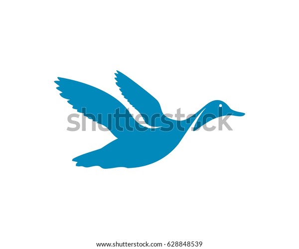 Flying Duck Logo Stock Vector (Royalty Free) 628848539 | Shutterstock