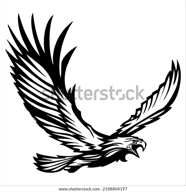 Flying Eagle Symbol Vector Illustration Stock Vector (Royalty Free ...