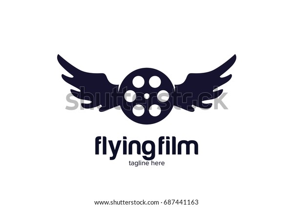 Flying Film Logo Template Design Vector Stock Vector (Royalty Free ...