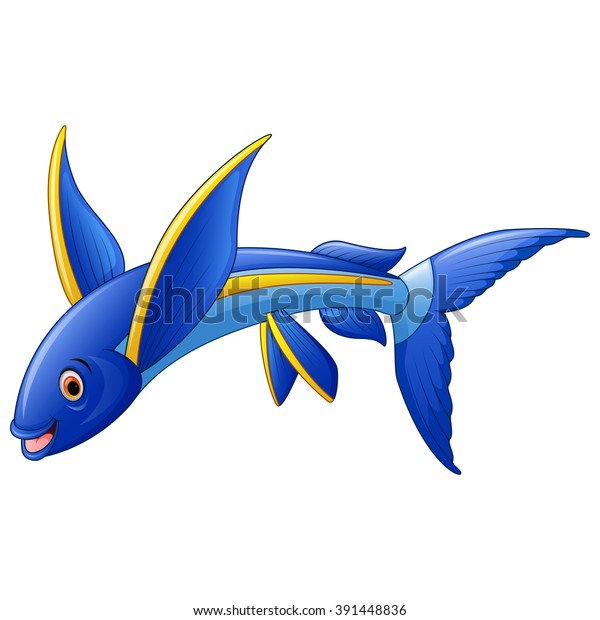 Flying Fish Cartoon Character Stock Vector (Royalty Free) 391448836 ...